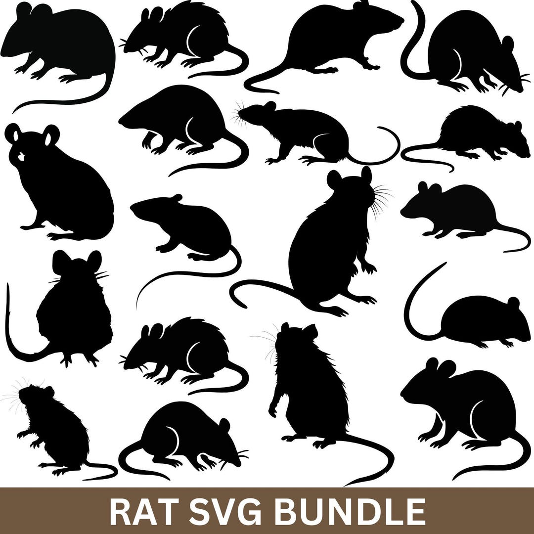 Rat SVG Bundle, Mouse Clipart, Cricut Cut Files (digital Download ...