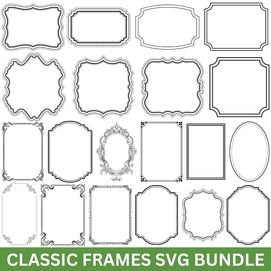 Classic Frames Svg Bundle, Labels Svg Png, Label Borders Svg ...