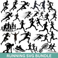Running Svg/ Running People Svg/ Running People Silhouette/ Running ...