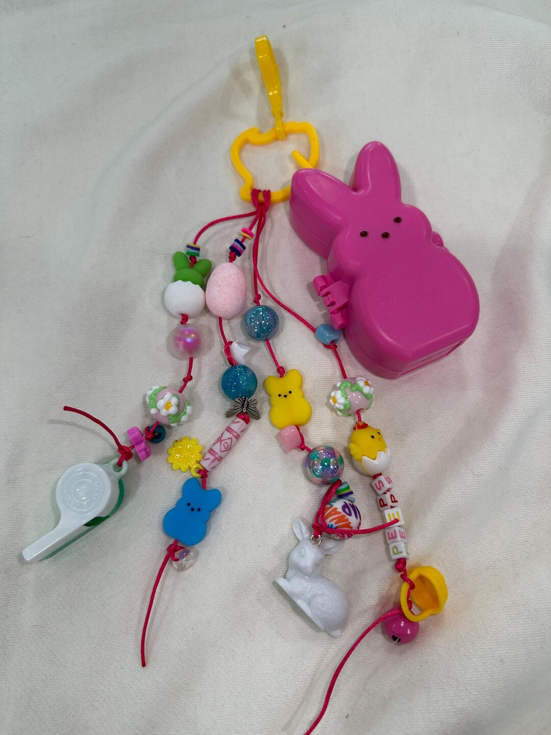 Peeps Polly Pocket Easter Bag Charm / Keychain - Etsy