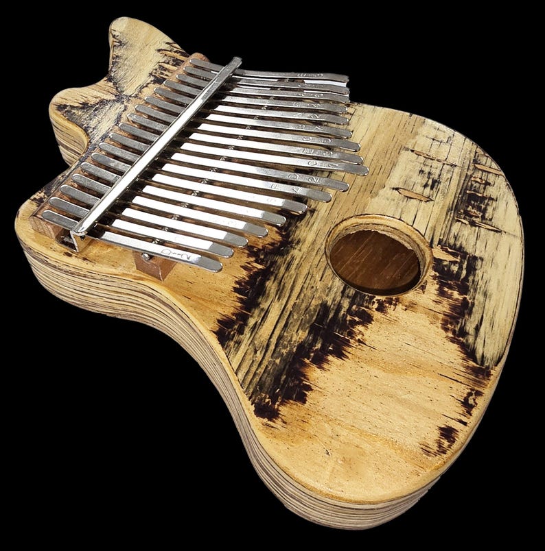 Custom Guitar Body Exotic Wood Kalimba Thumb Piano Art - Etsy