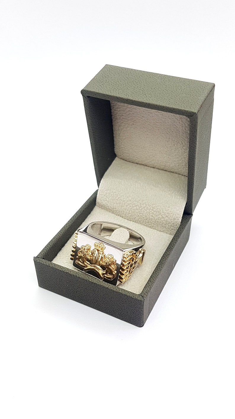 14k Solid Gold Ten Commandments Ring lion of Judah men - Etsy