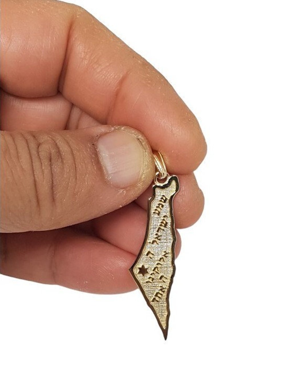14k Gold Map of Israel Pendant,jewish Necklace Pendant, Gold Israel ...