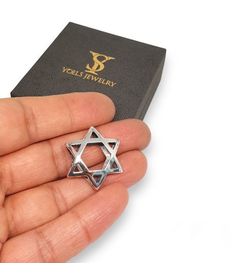 Bold Silver Star of David Pendant Necklace - Etsy