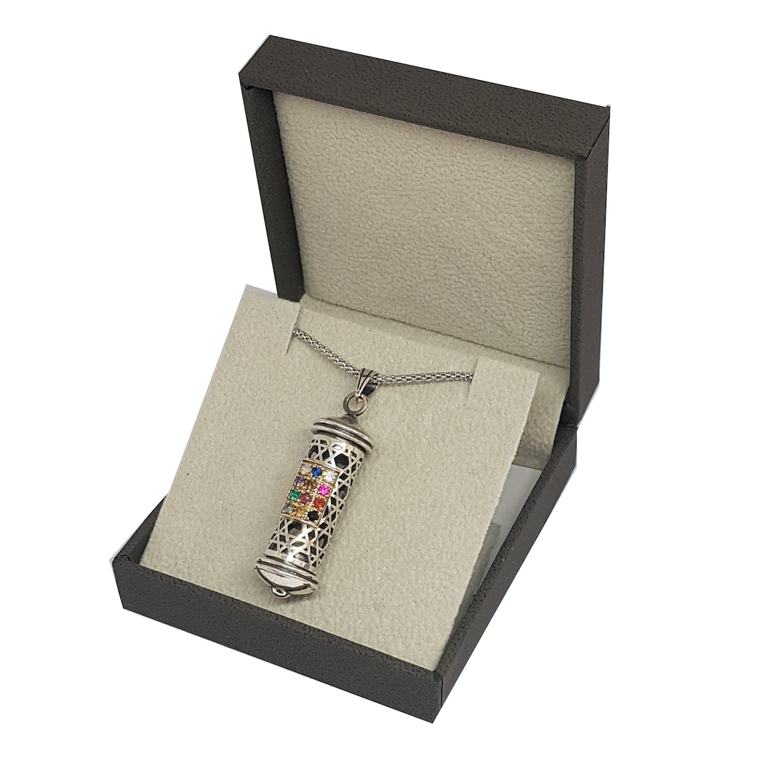 Gold 925 Silver 12 Tribes Hoshen Choshen Pendant Hakohanim Necklace ...