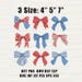 Coquette Bow 4th of July Embroidery Designs, Embroidery Patriotic Flag ...