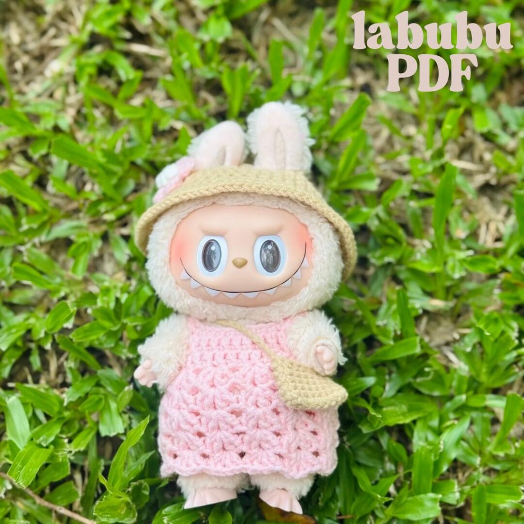Labubu Chlothes Pink Dresses Pattern-labubu Cute Pink Dress Costume ...