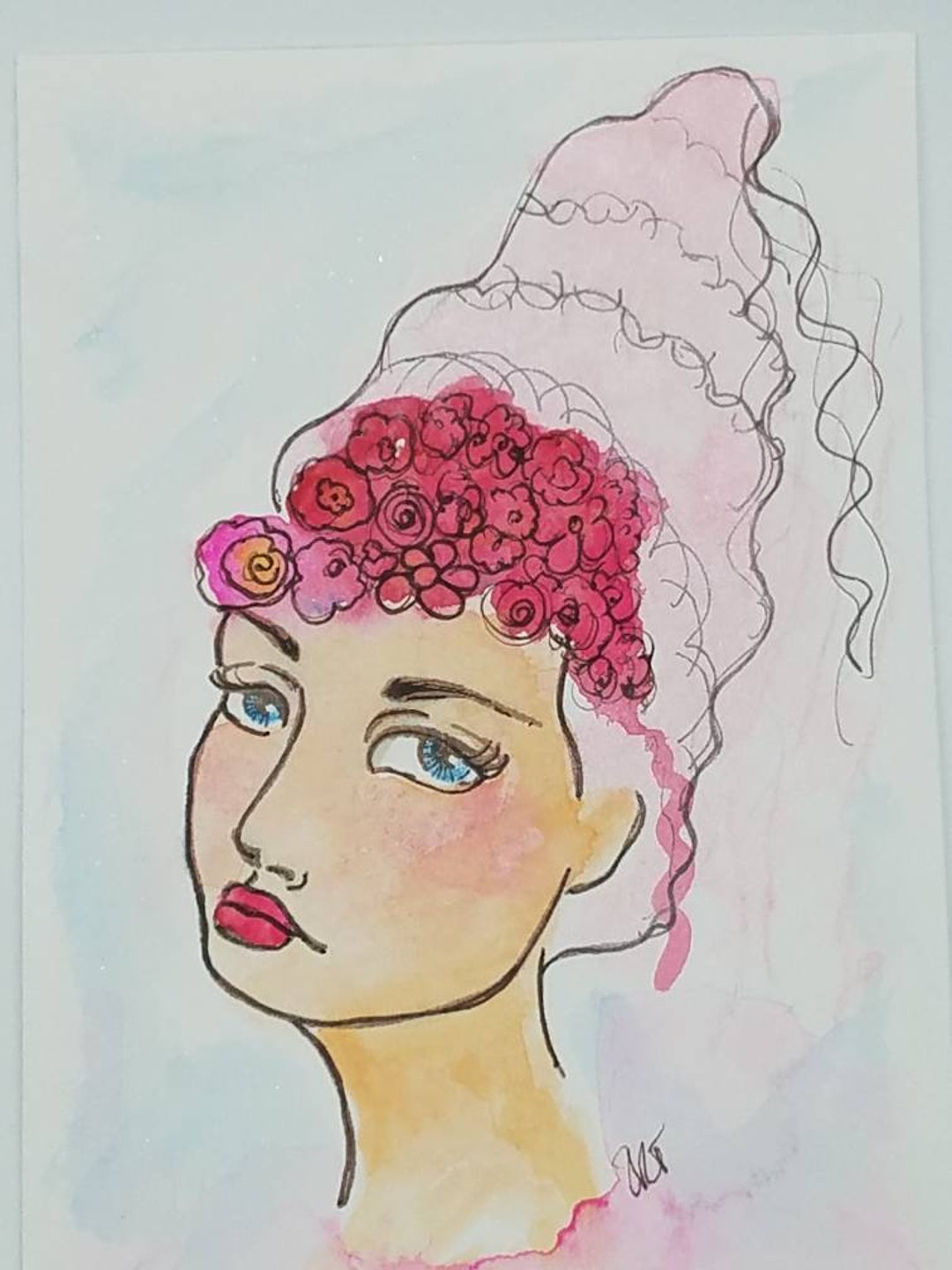 5x4 Hemera, Goddess of the Day Mixed Media Watercolor Painting - Etsy