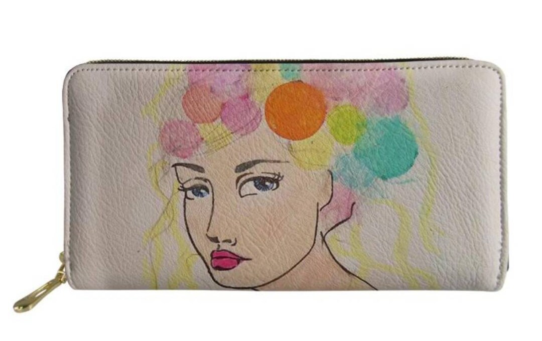 Ice Cream Cone Hat Girl 8x4 Wallet Clutch Purse With Zipper Closure ...