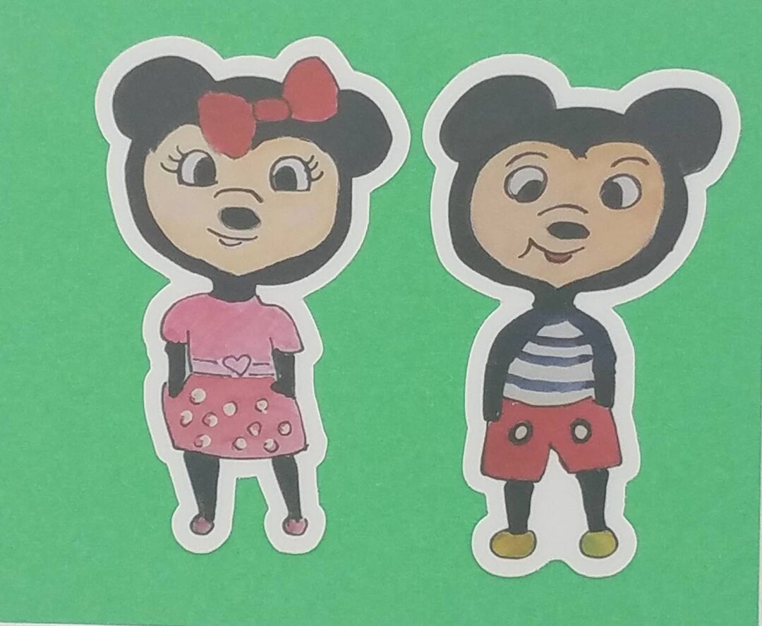 Sweet Mick and Min Sticker 2 Sticker Set, Aesthetic Sticker, Cute ...