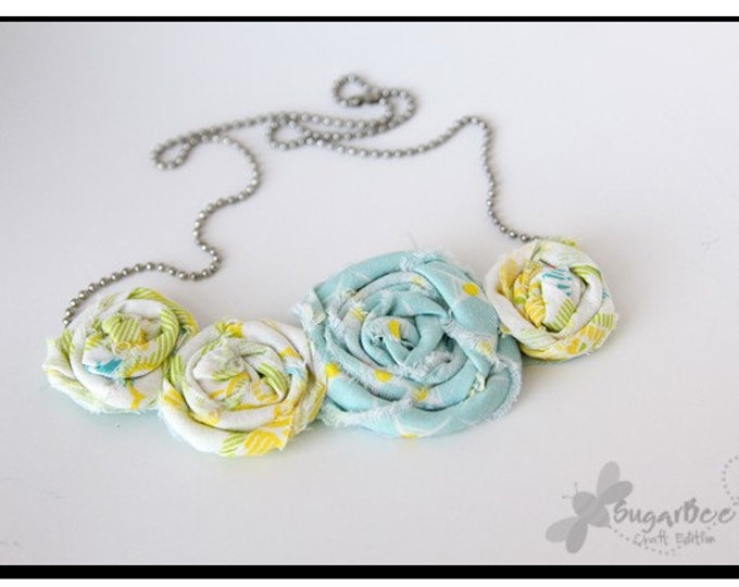 Rolled Fabric Necklace - Etsy
