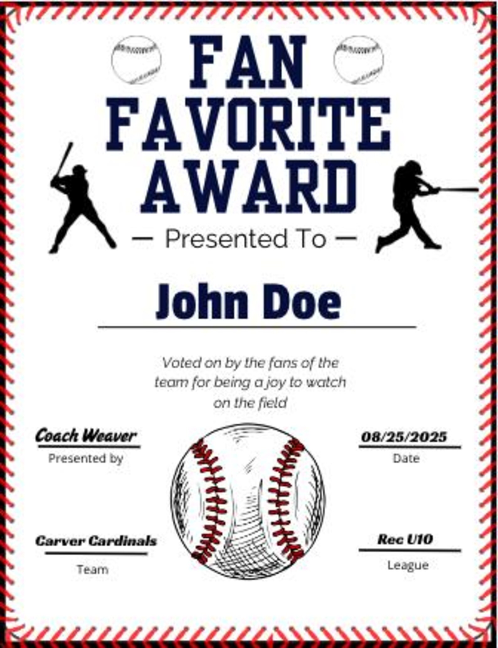 Baseball Awards/certificates Template Bundle - Etsy