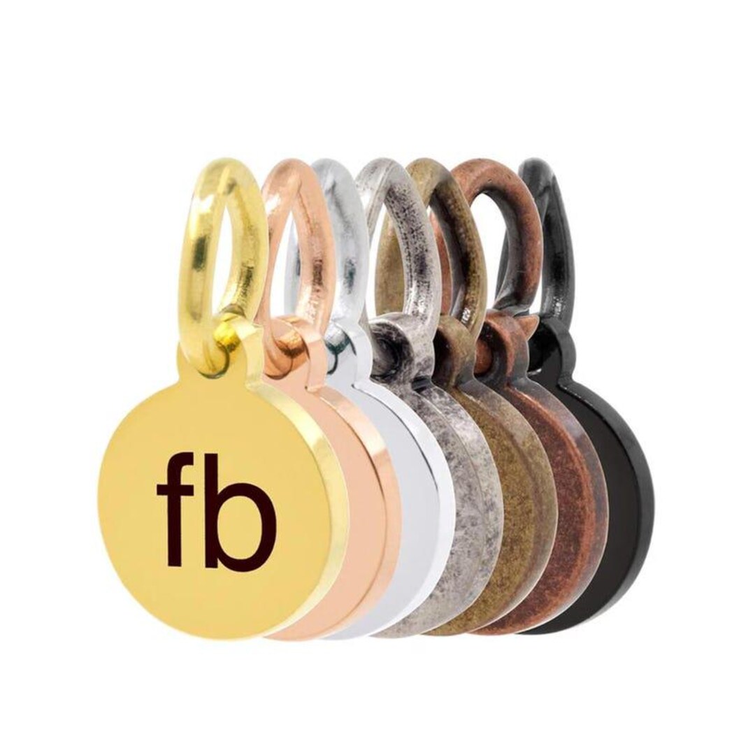 Custom Metal Tag, Laser Engraved Logo on Round Tag, 6MM Stainless Steel ...