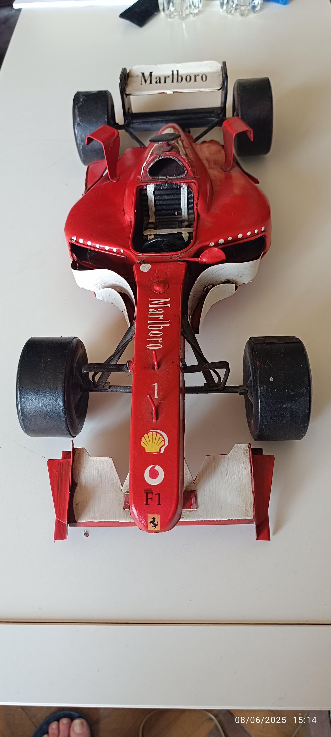 Handmade 1999 Large Metal F1 Model Car – Ferrari Style | 45cm Vintage ...