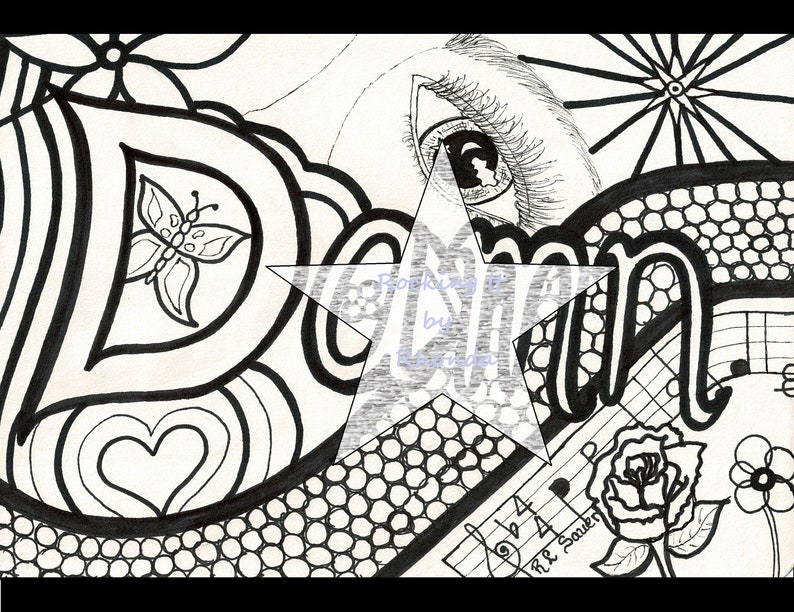 D@mn Colouring Page for Adults - Etsy