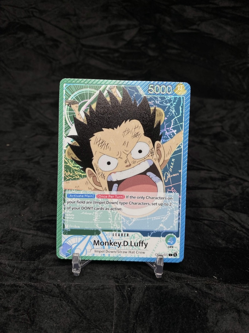 Luffy Blue/green OP16 - Leader OPTCG Custom - Etsy