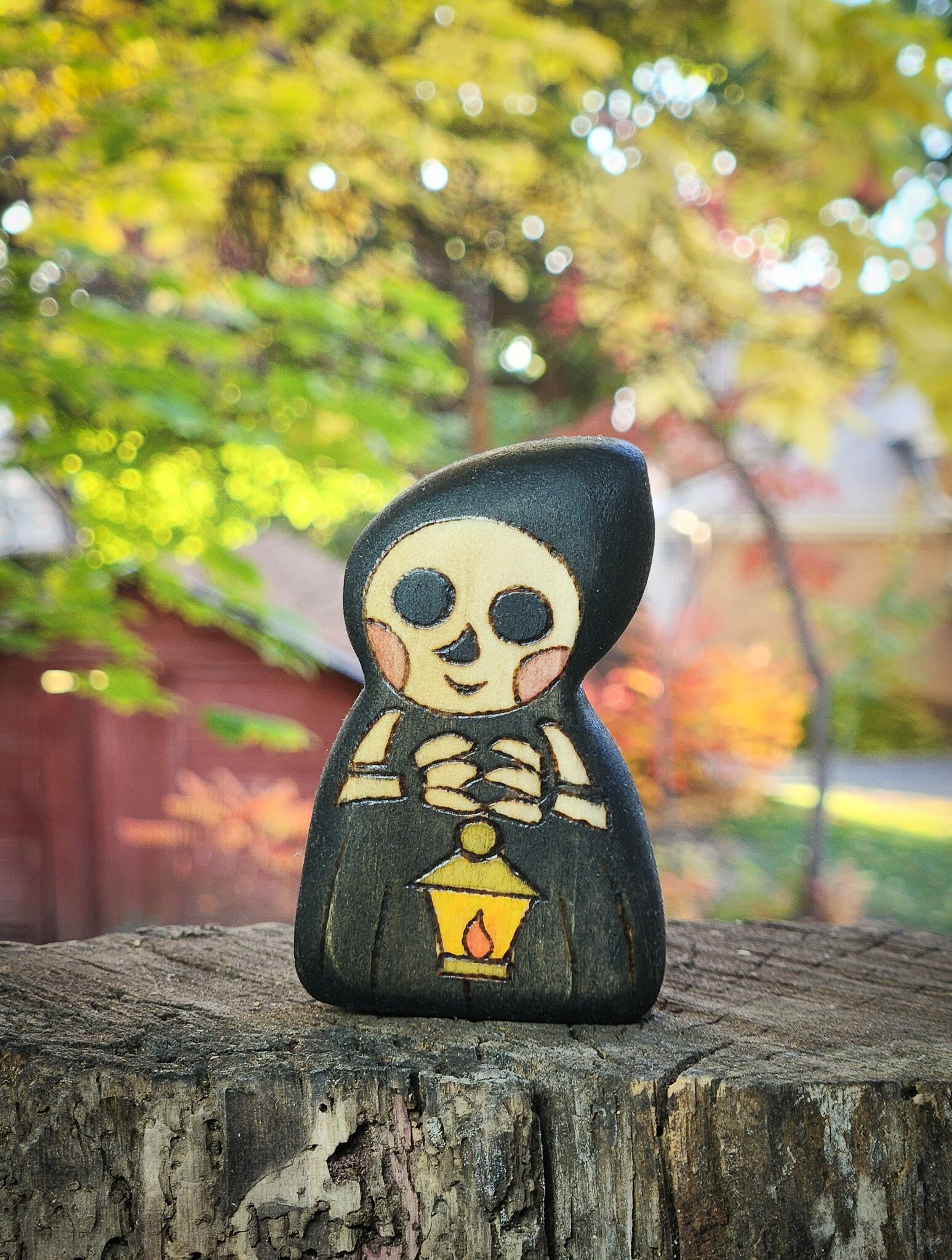 This Cute Little Death Wooden Figurine, Waldorf Toy, Halloween ...