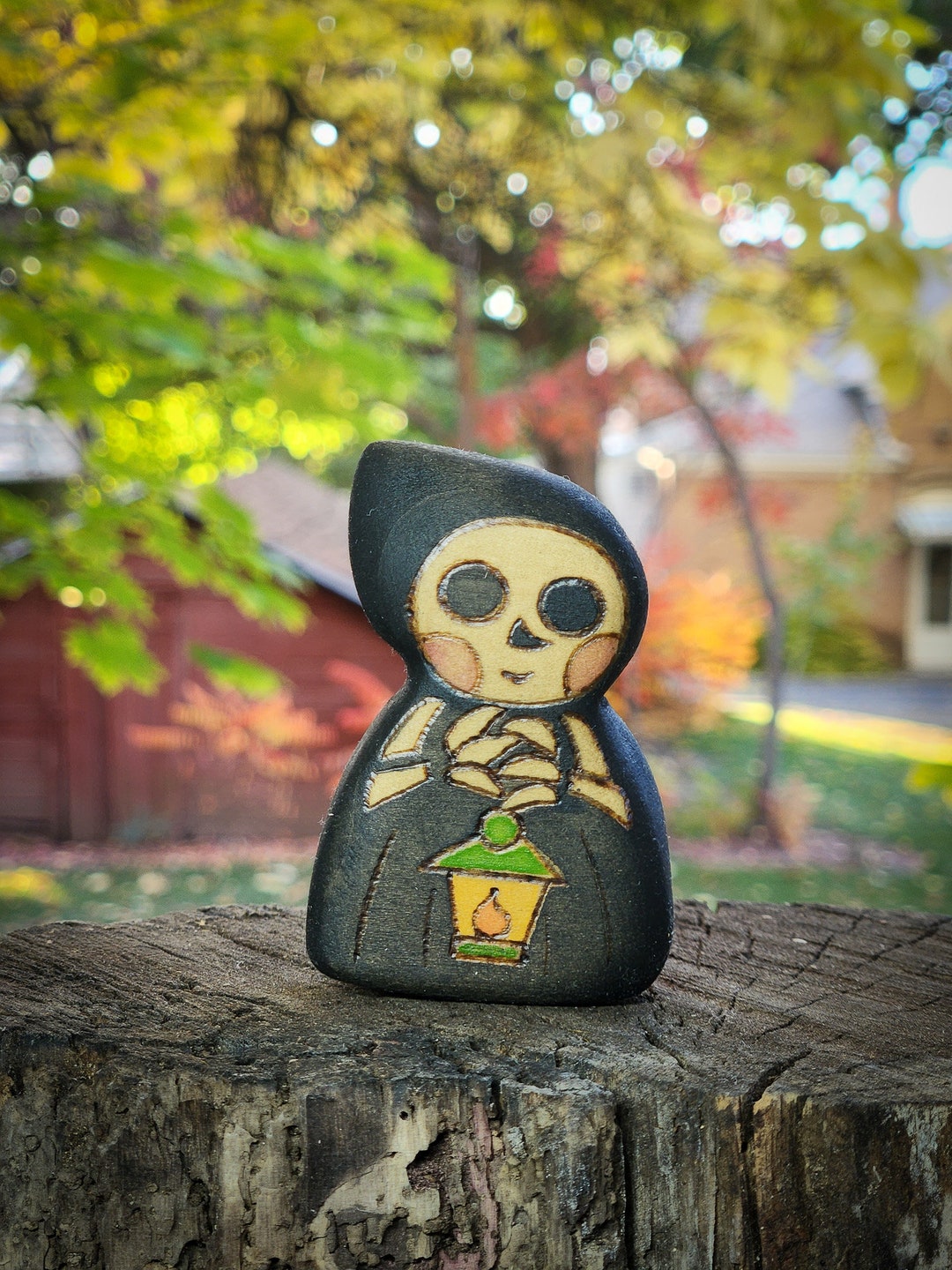 This Cute Little Death Wooden Figurine, Waldorf Toy, Halloween ...