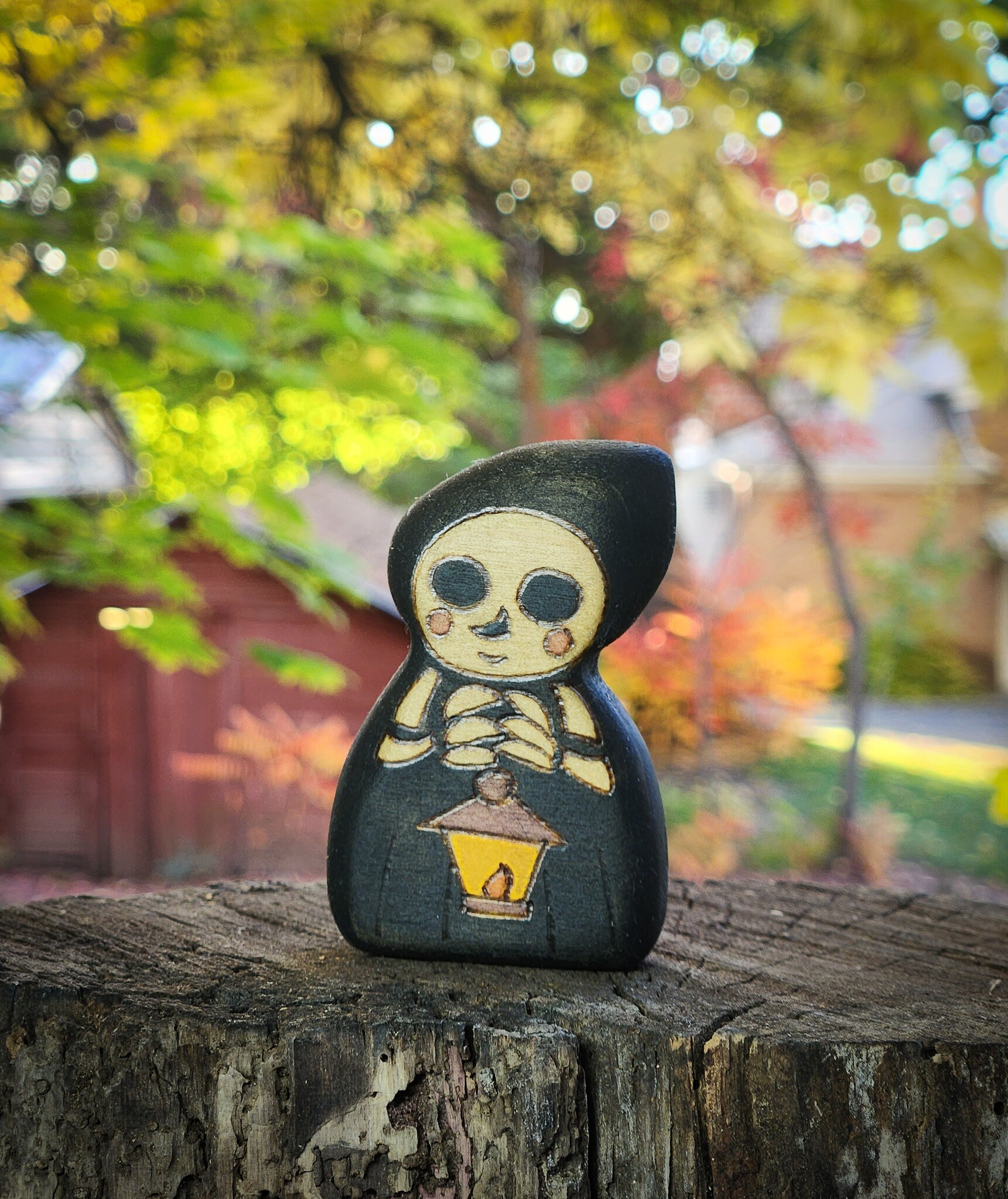 This Cute Little Death Wooden Figurine, Waldorf Toy, Halloween ...