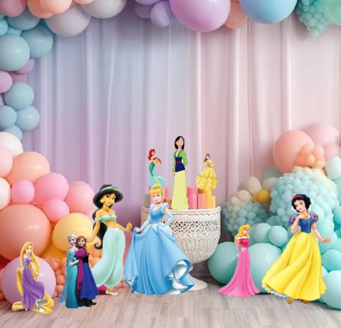 Princess Cutout / Custom Character / Party Props / Balloons Props ...