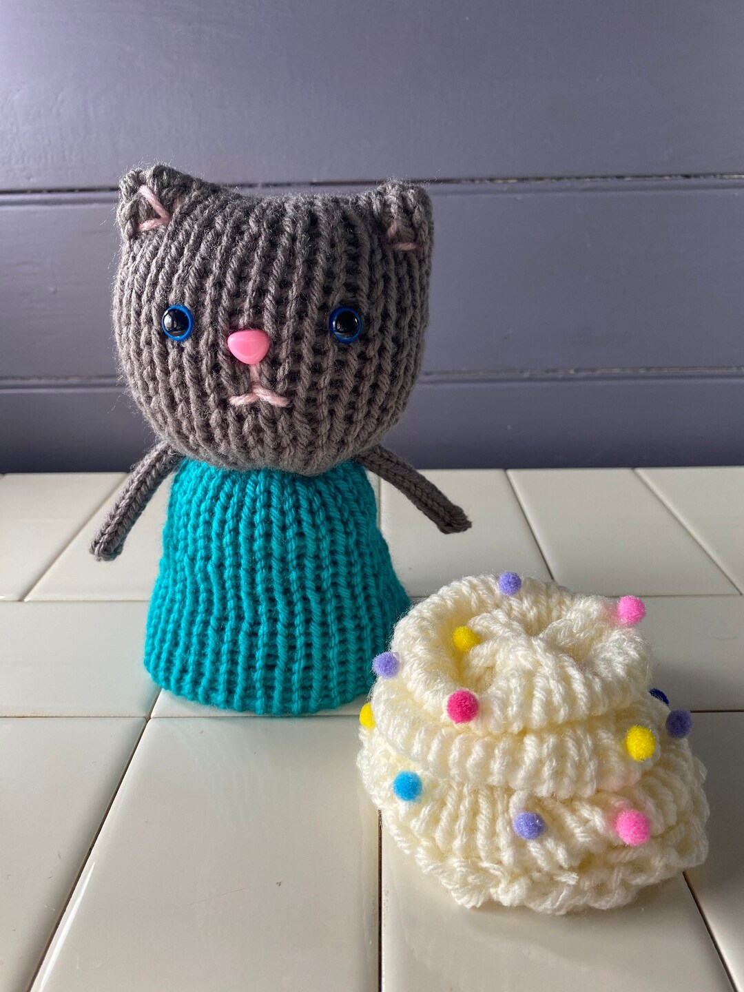 Cupcake Cat Addi Sentro Circular Knitting Machine Digital Pattern - Etsy