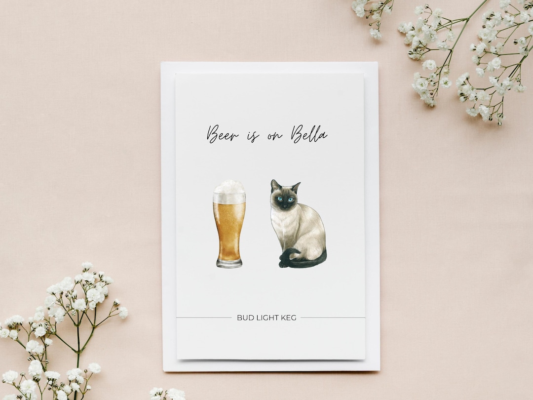 Custom Cat Wedding Bar Sign Keg Beer Open Bar DIGITAL DOWNLOAD Canva ...