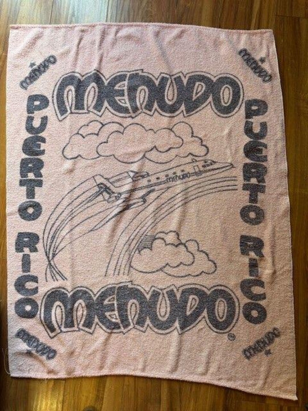 Vintage 80s Menudo Pink Beach Towel Puerto Rico Airplane - Etsy