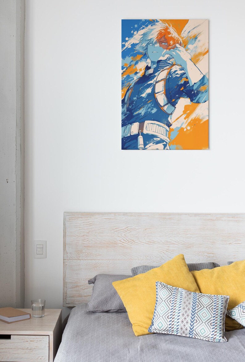 Shoto Todoroki Poster | My Hero Academia Anime Wall Art | Anime Poster ...