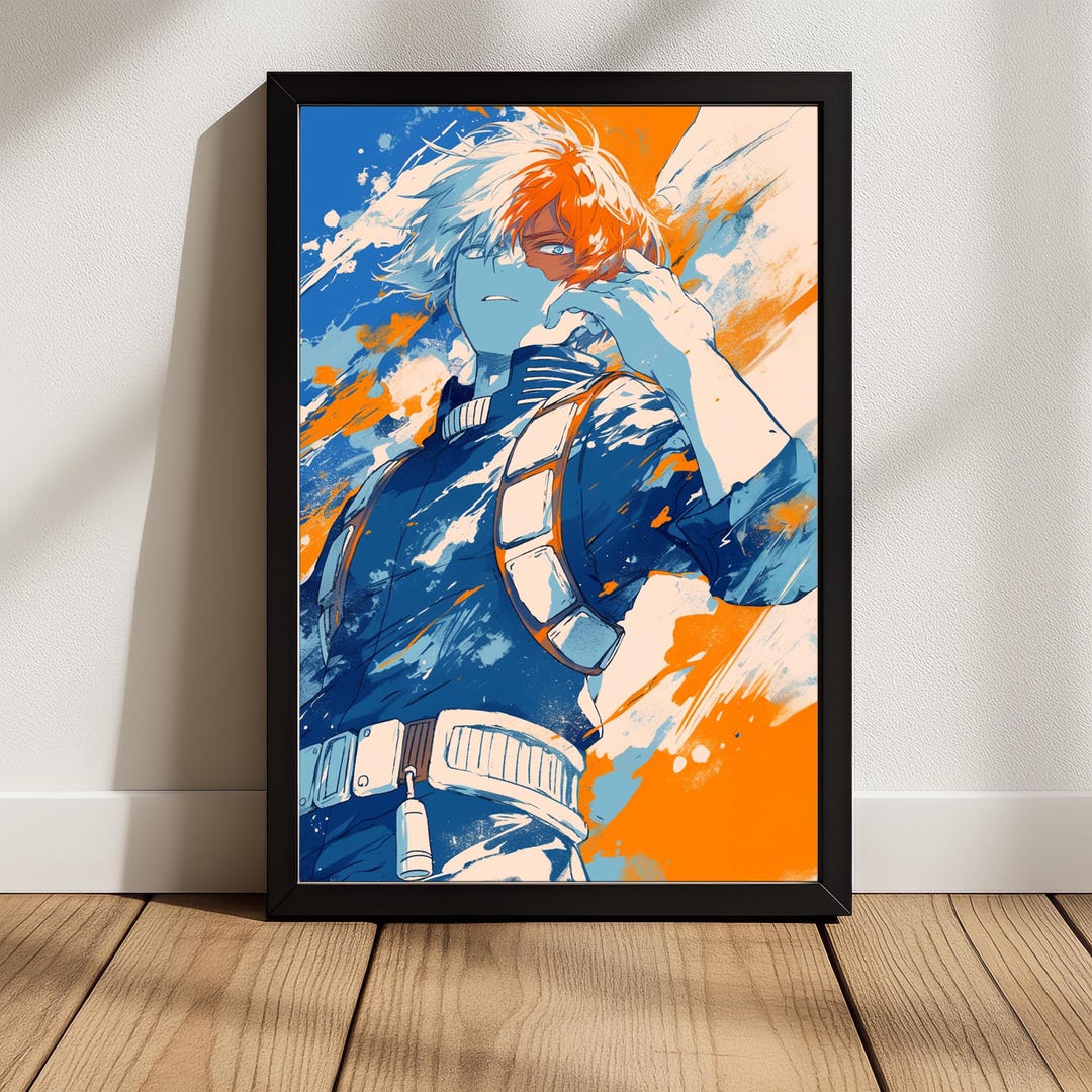 Shoto Todoroki Poster | My Hero Academia Anime Wall Art | Anime Poster ...