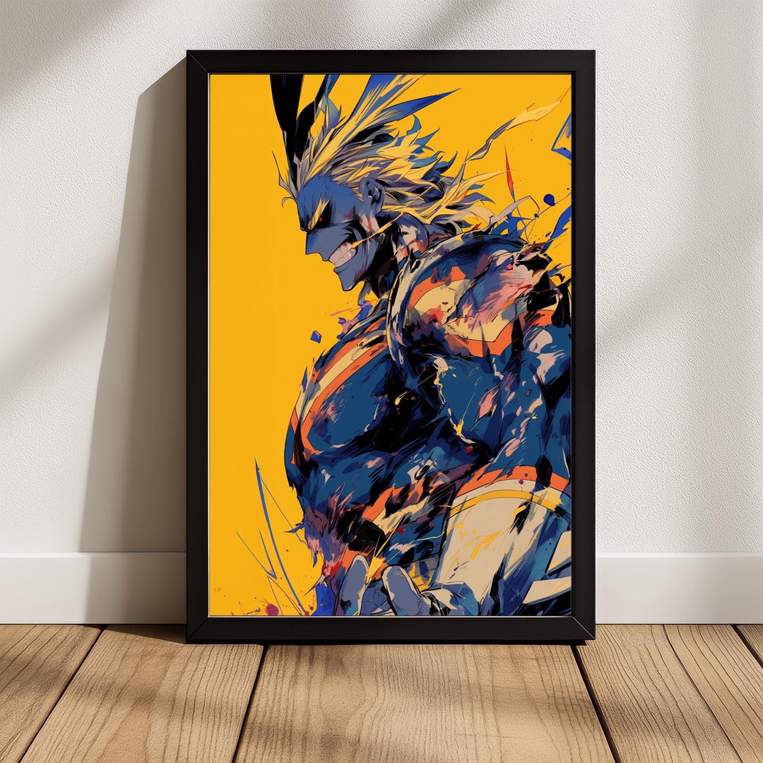 All Might My Hero Academia Digital PNG Wall Art | All Might Poster | My ...