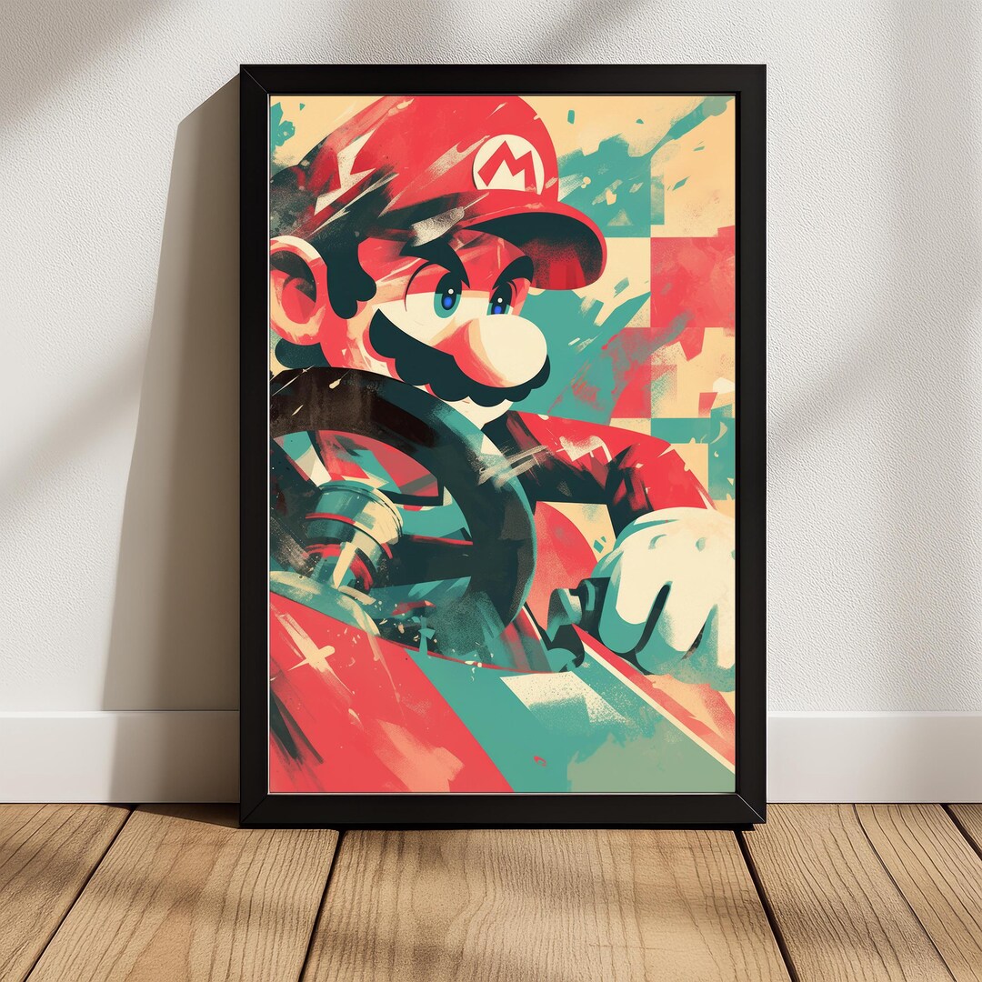 Mario Locked in Poster | Mario Kart Poster | Super Mario Bros Poster ...