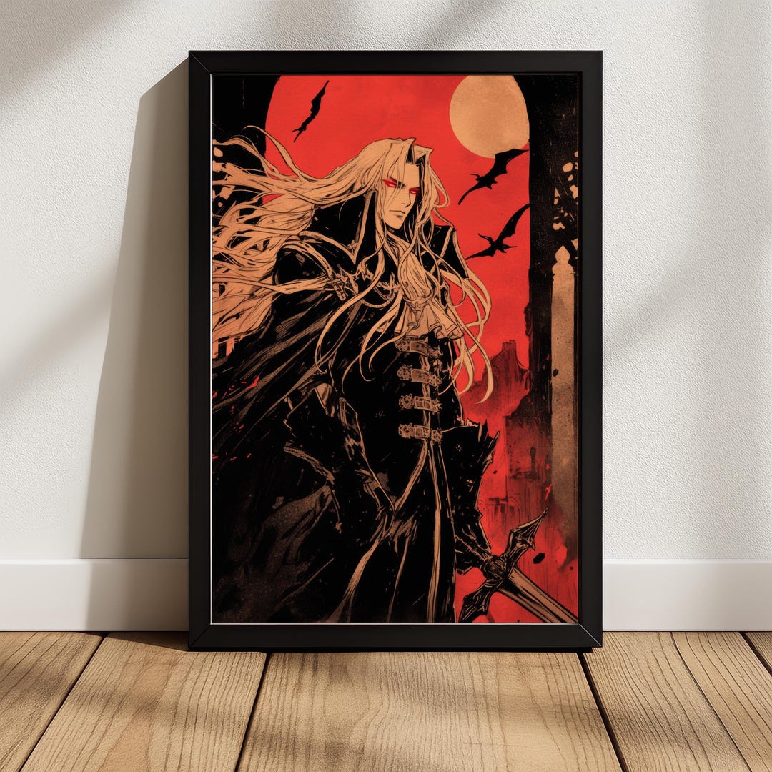 Alucard Castlevania Poster | Castlevania Wall Art | Retro Gaming Poster ...