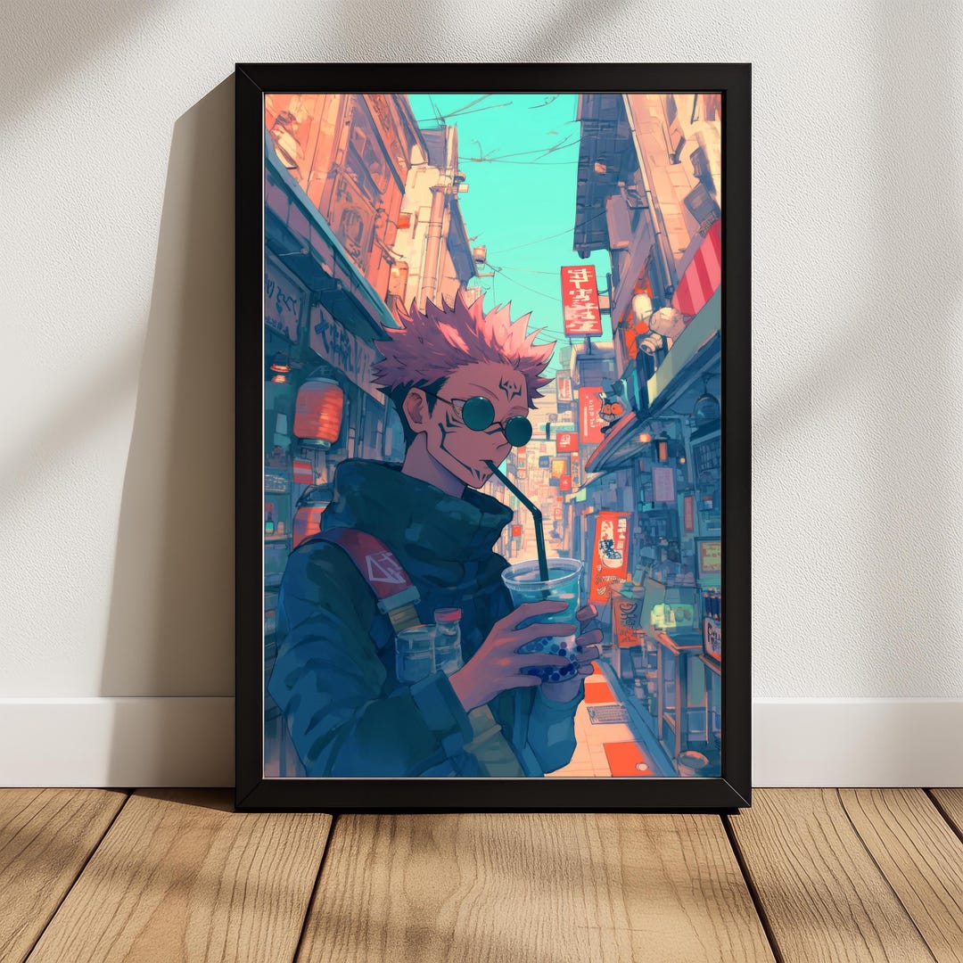 Ryomen Sukuna Boba Street Poster | Jujutsu Kaisen Anime Art | Anime ...