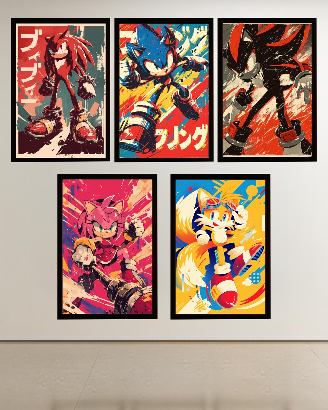 Sonic the Hedgehog Five Piece Digital Poster | Retro Gaming Wall Art ...