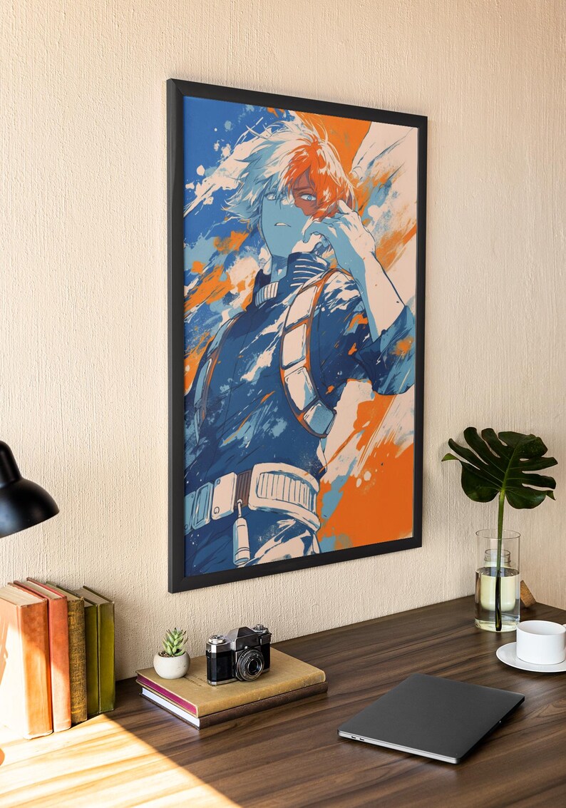 Shoto Todoroki Poster | My Hero Academia Anime Wall Art | Anime Poster ...