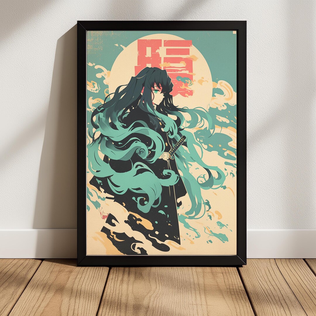 Demon Slayer Muichiro Tokito Anime Poster | Ethereal Watercolor Print ...