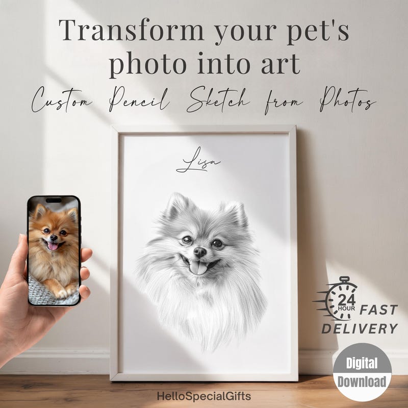 Pencil Sketch Dog Drawing - Etsy