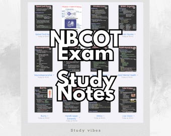 NBCOT Exam - Study Notes Only - Etsy