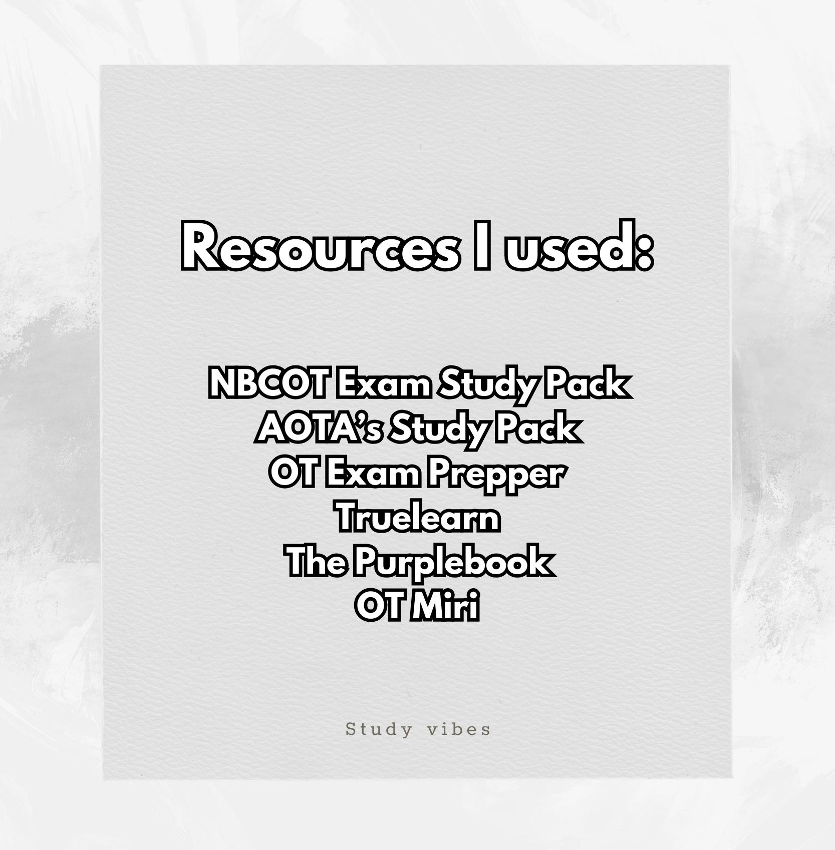 NBCOT Exam Study Notes - Etsy