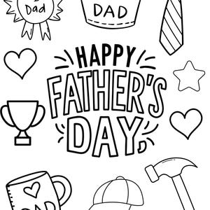 Father's Day Printable Bundle - Coloring Page, "about Dad" Section ...
