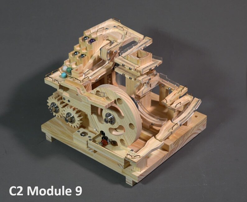 Wooden Marble Run - C2 Crankshaft Kinetic Art DIY Kit (PDF) - Etsy