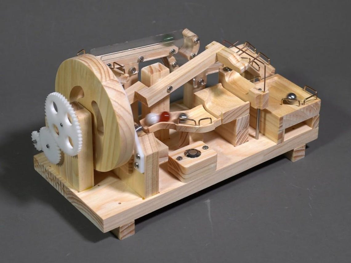 Wooden Kinetic Marble Machine Kit - Single Arm Lift - Etsy