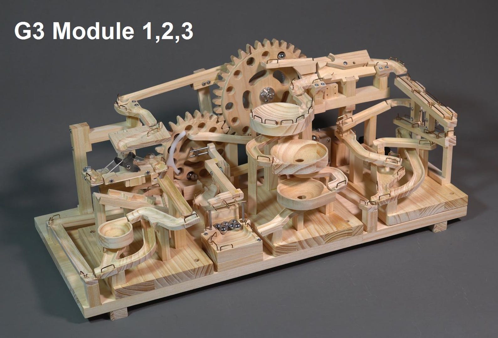 G3 Triple Gears Lift - Unique Mechanical Wooden Model Assembly Kit ...