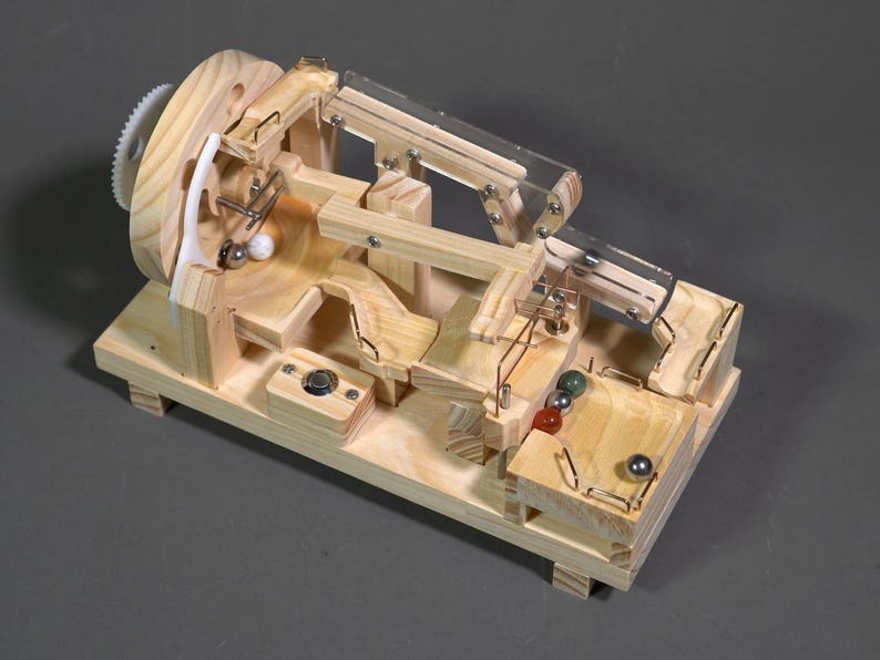 Wooden Kinetic Marble Machine Kit - Single Arm Lift - Etsy