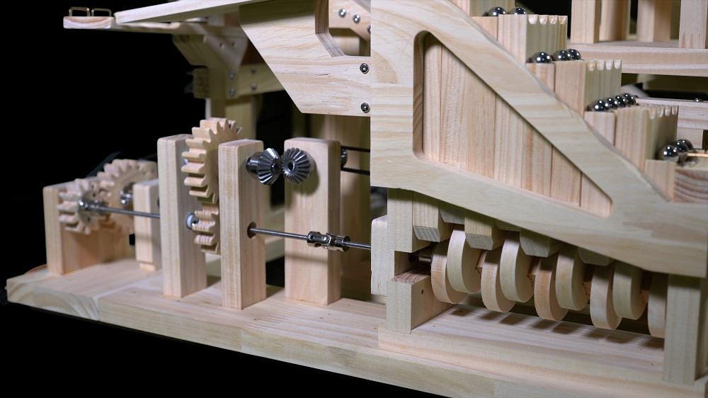 Wooden Marble Run Kit: 3D Mechanical Puzzle, DIY Decor - Etsy