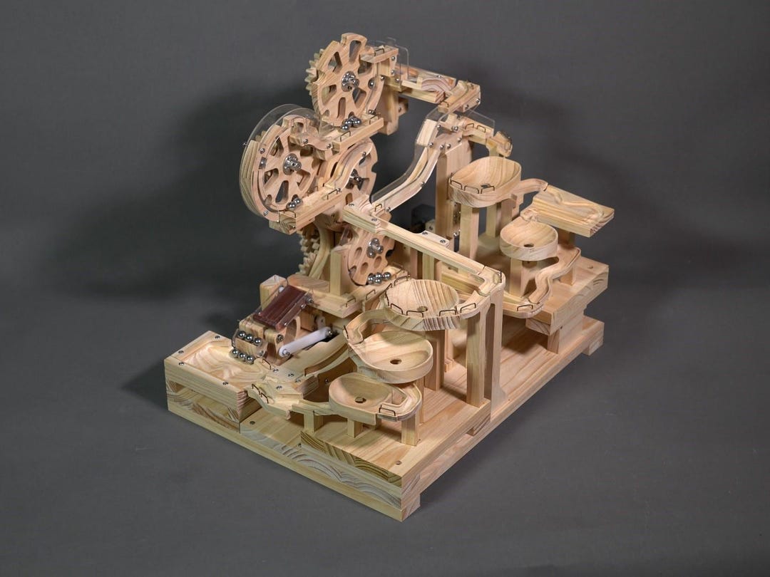 GBC Single Lift - Unique Wooden Kinetic Marble Machine Assembly Kit - Etsy