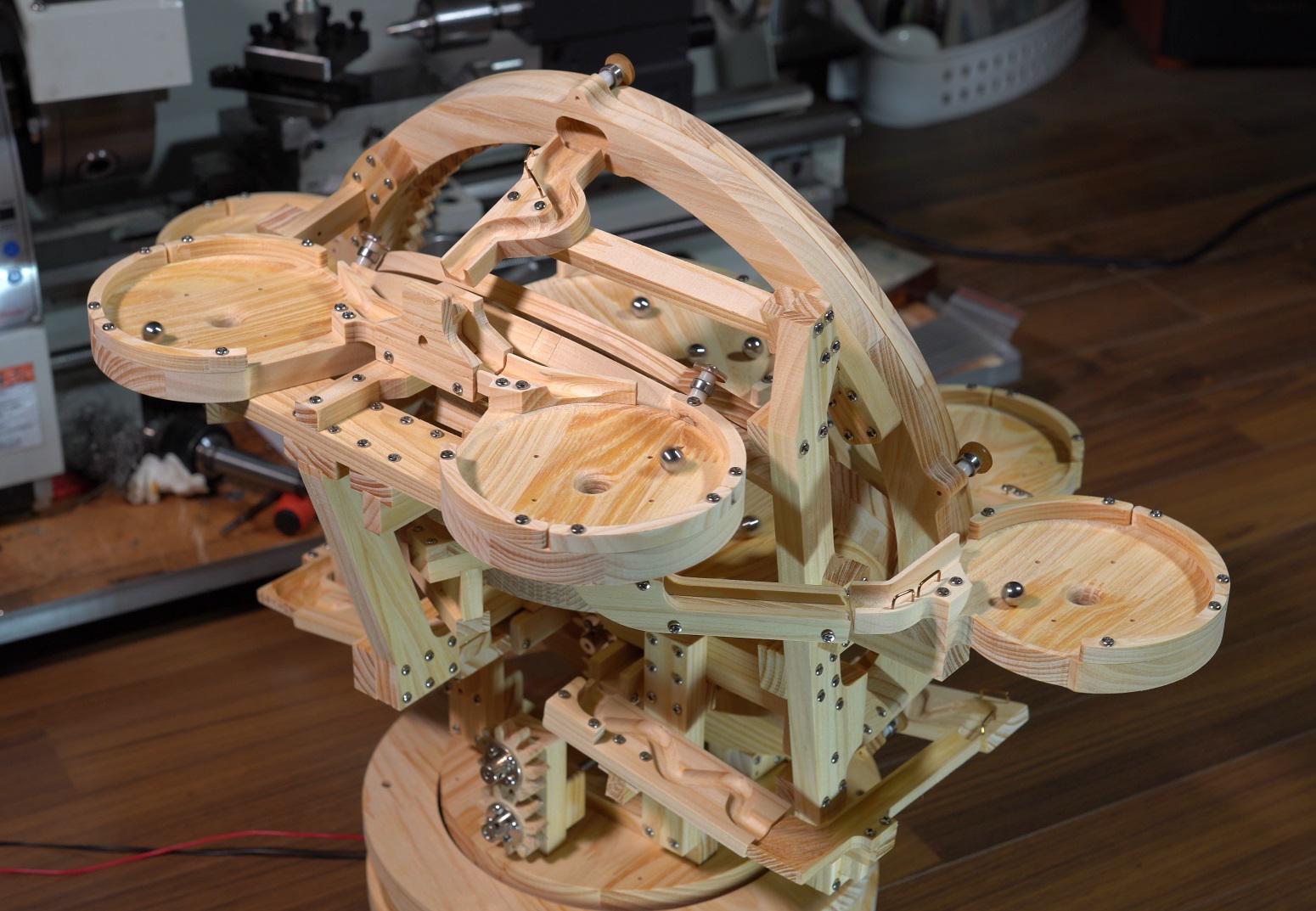 Wooden Marble Machine: the Planet Kinetic Art DIY Kit - Etsy