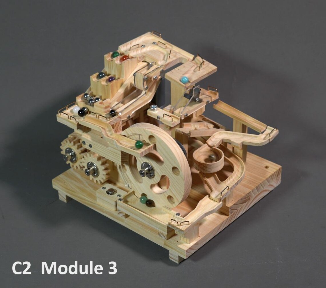 Wooden Marble Run - C2 Crankshaft Kinetic Art DIY Kit (PDF) - Etsy