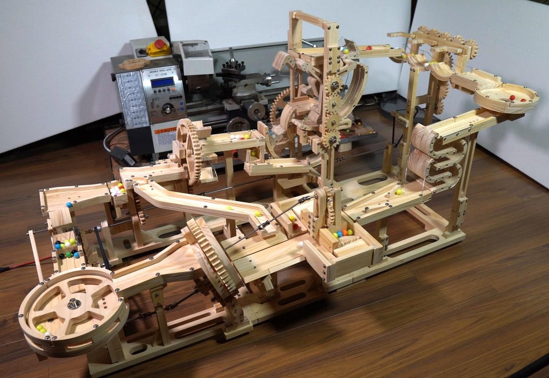 Wooden Marble Race Track – 3D Mechanical DIY Kit - Etsy