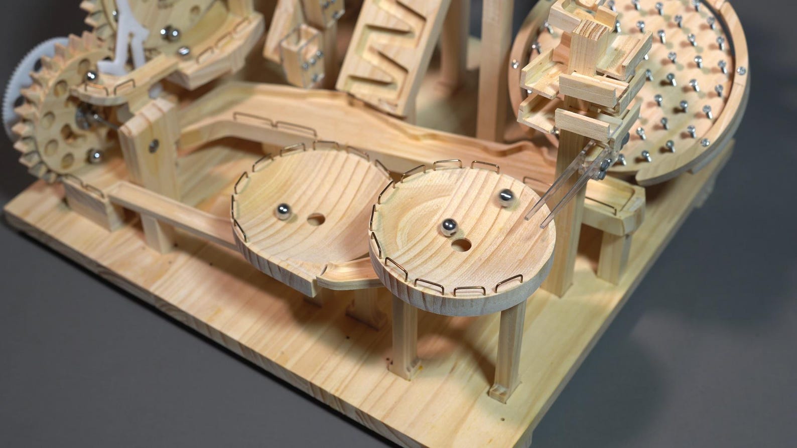 Three Stages Lifting - Amazing Wooden Kinetic Marble Machine Assembly ...
